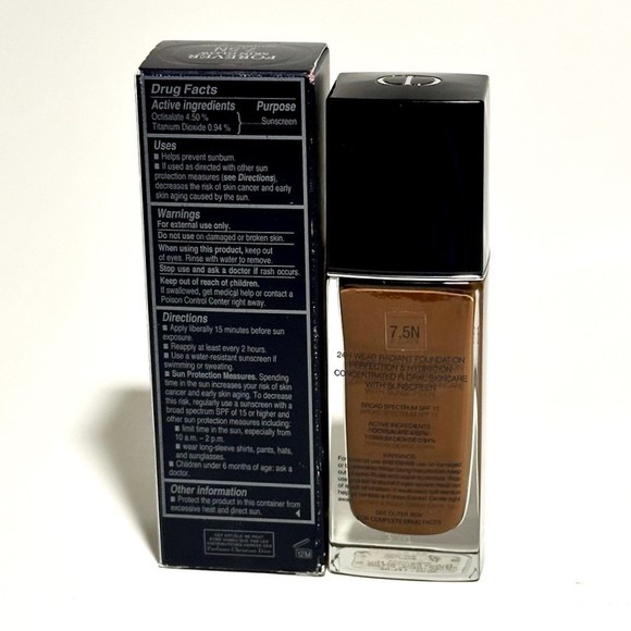 Dior | Makeup | Dior Forever Skin Glow 24h Radiant Foundation Spf 5 75n Neutral 1 Oz | Poshmark